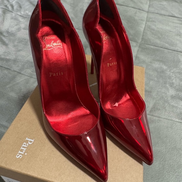 Christian Louboutin | Shoes | Christian Louboutin Shiny Red Heels ...